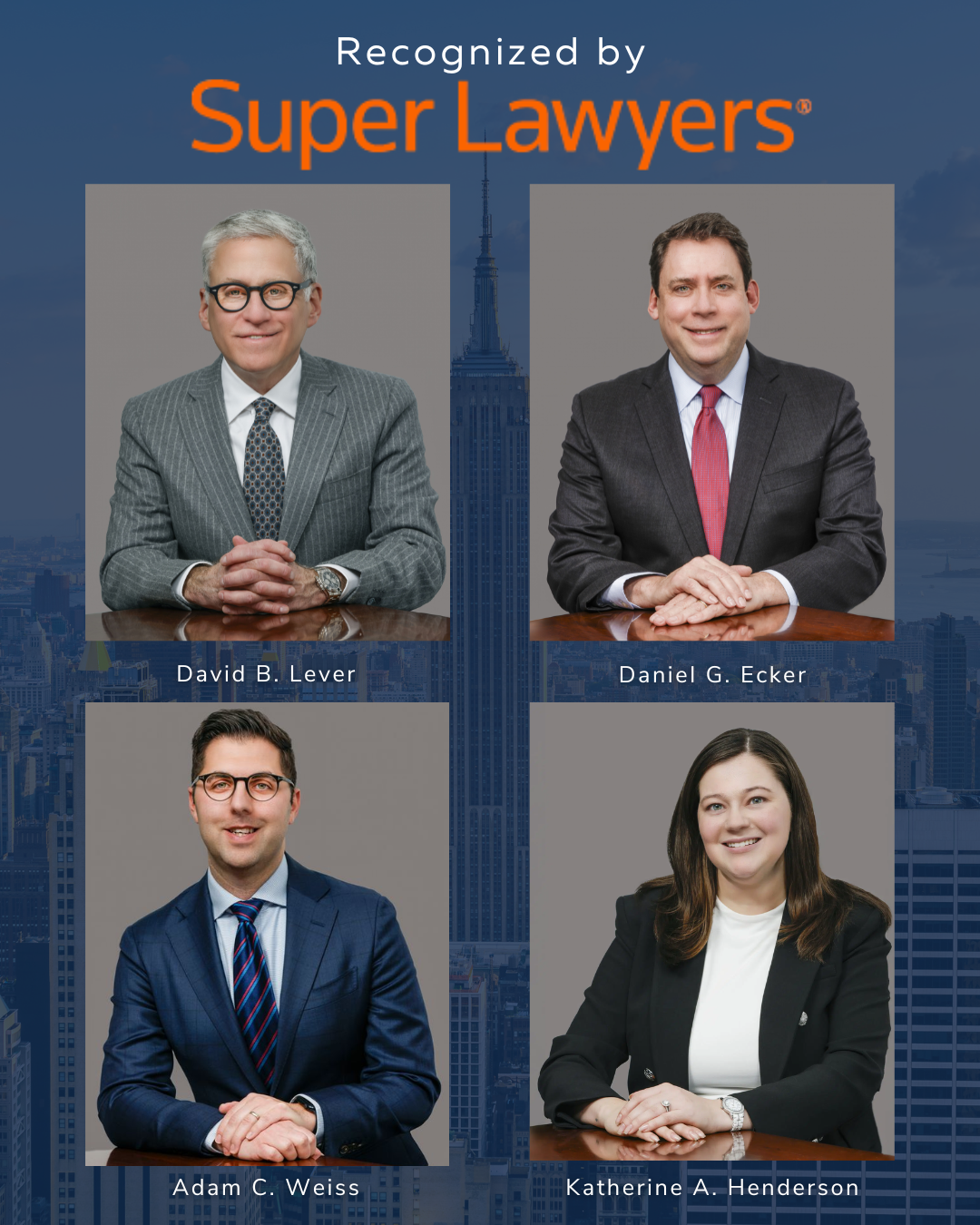 Lever & Ecker Attorneys Receive 2025 Super Lawyers Award